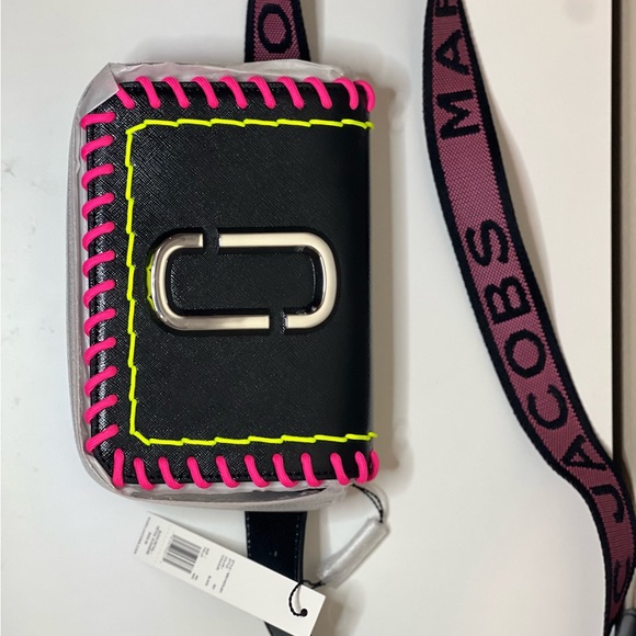 Marc Jacobs | Bags | Marc Jacobs Black Fanny Pack With Yellow And Pink ...